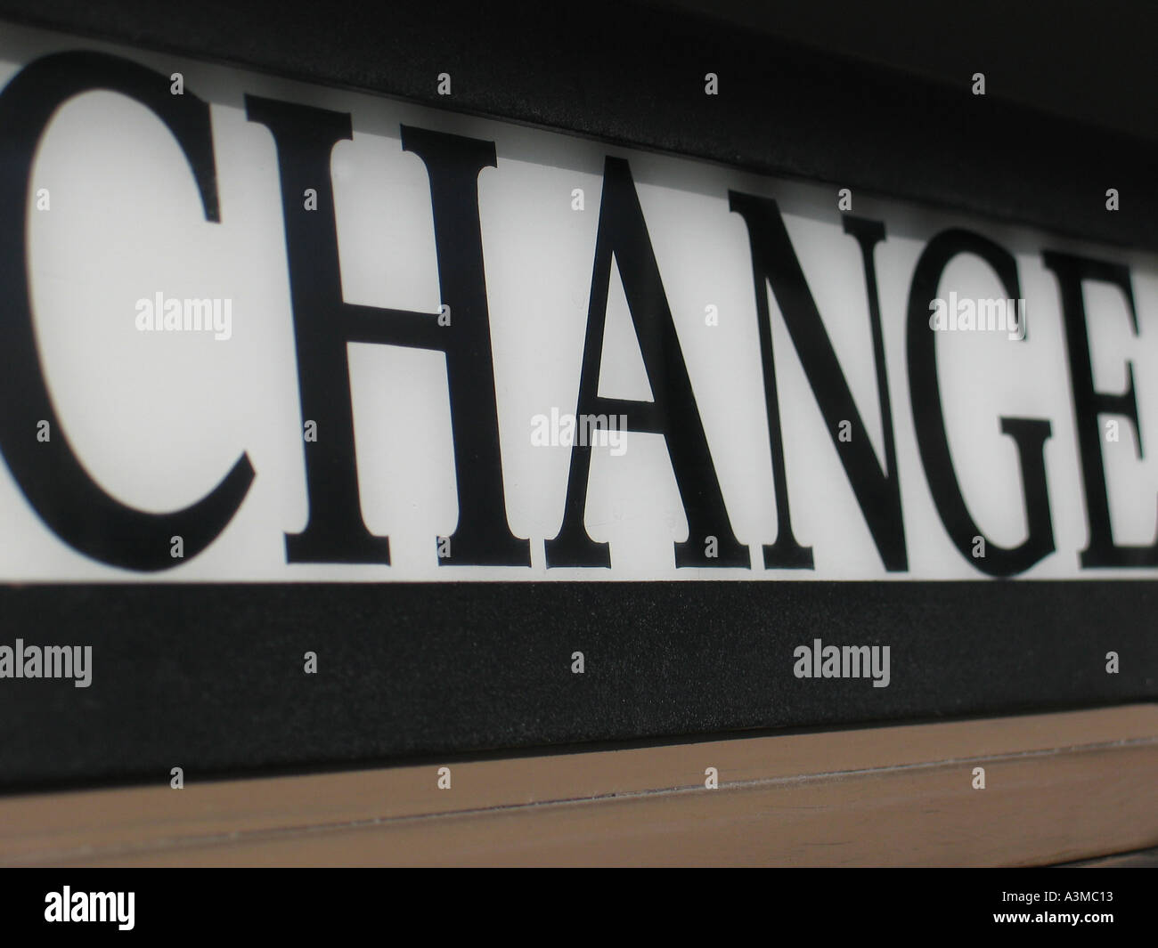 THE CHANGE MACHINE SIGN Stock Photo - Alamy