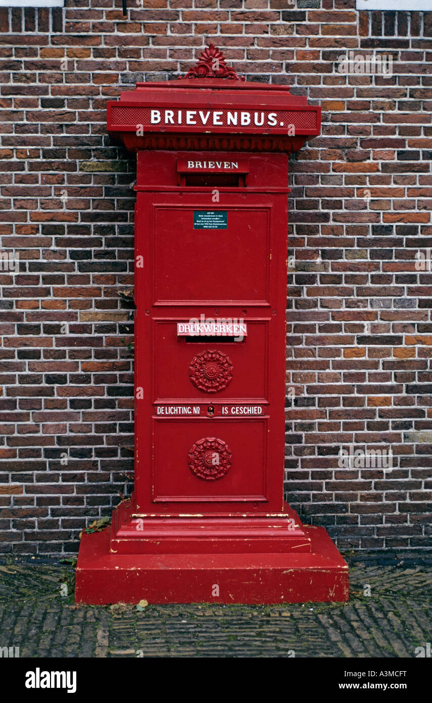 Red Letter-box, Netherlands Stock Photo - Alamy