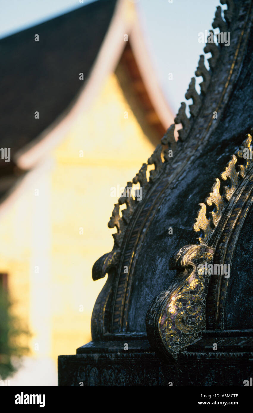 Decorative building design at Wat Xieng Thong in Luang Prabang, Laos ...