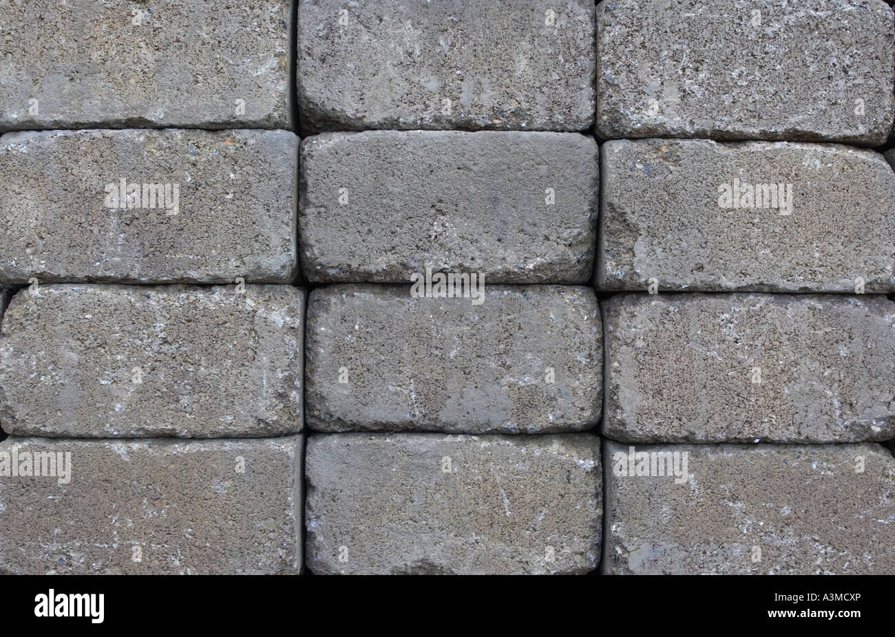 close up detail cement bricks rectangular design Stock Photo - Alamy