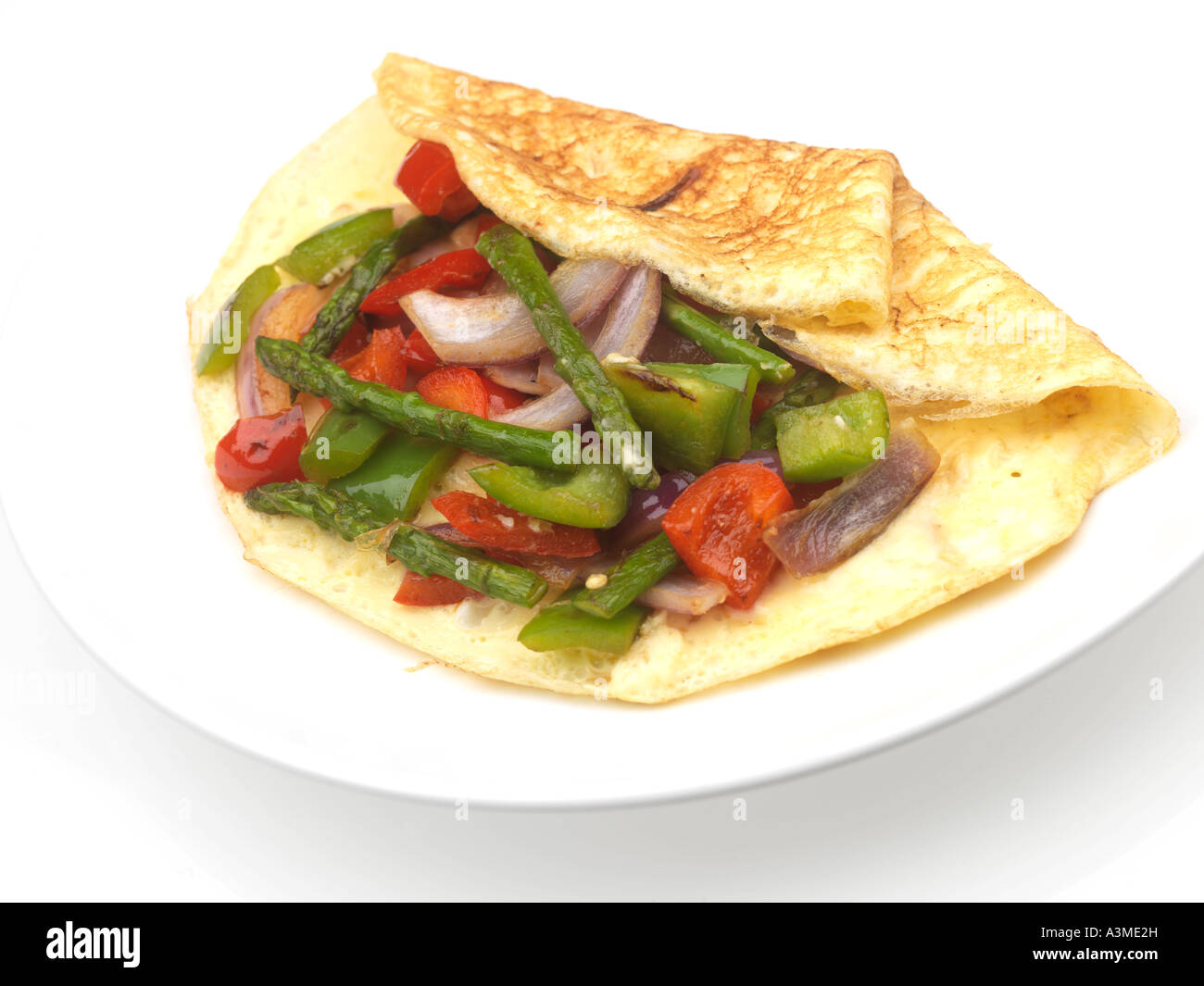 Omelette with Mixed Vegetables Stock Photo - Alamy