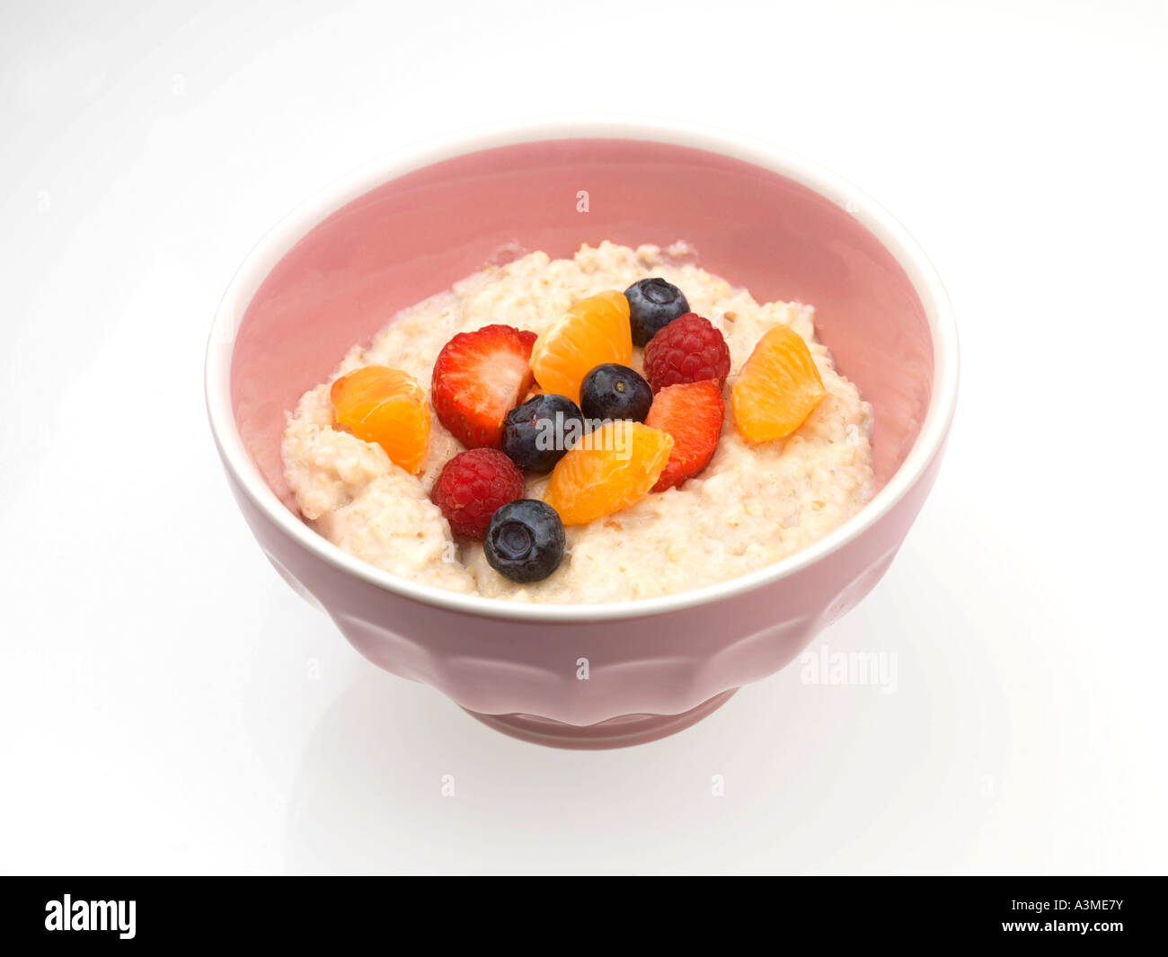 Porridge with Fresh Fruit Stock Photo - Alamy