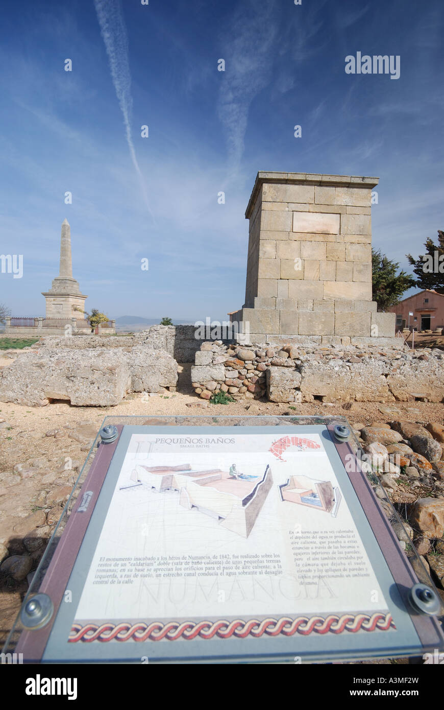 Monumento inacabado a los heroes de numancia en las ruinas de numancia ...