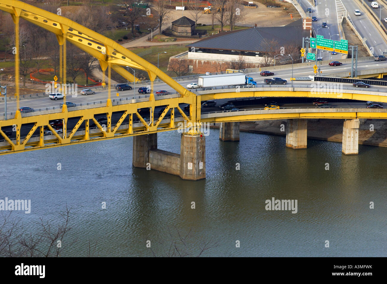 Steel bridges Pittsburgh PA Stock Photo - Alamy