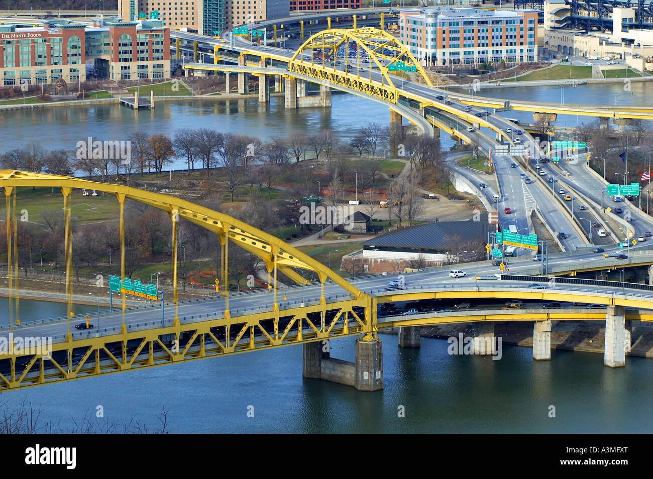 Steel bridges Pittsburgh PA Stock Photo - Alamy
