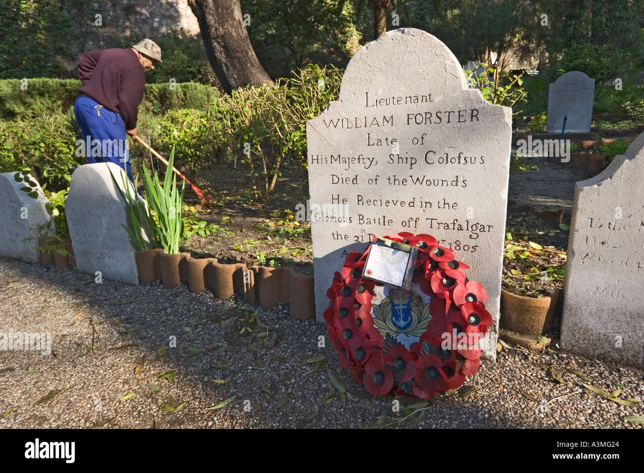 Gibraltar. Headstones in the Trafalgar Cemetery Stock Photo - Alamy