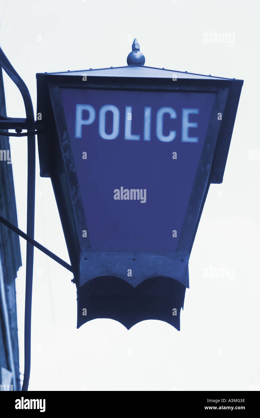 Police sign outside police station Stock Photo - Alamy