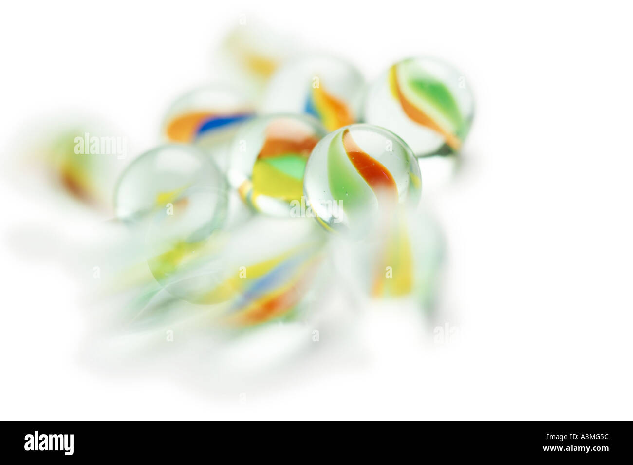 Glass Marbles on White Background Stock Photo - Alamy