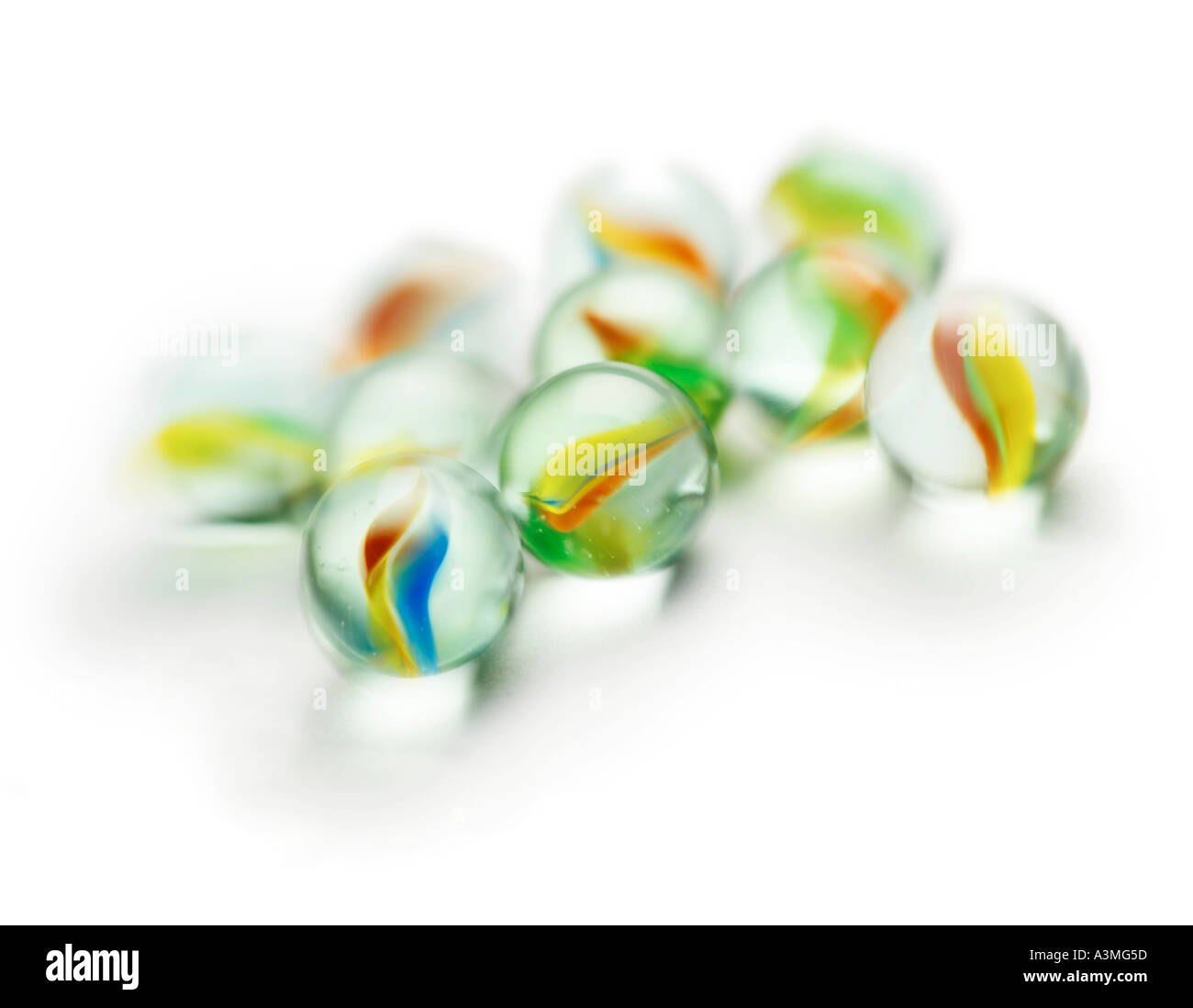 Glass Marbles on White Background Stock Photo - Alamy