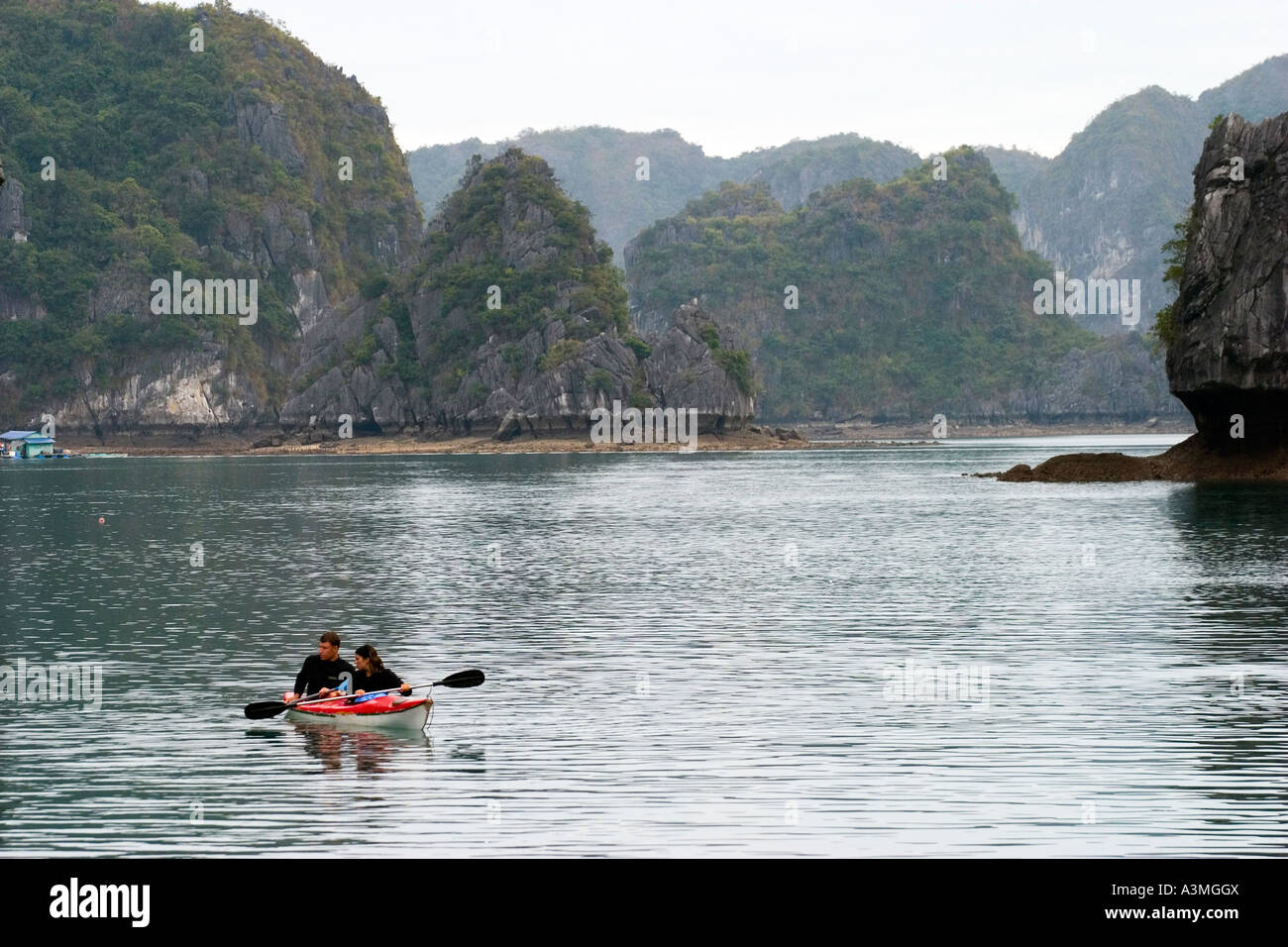 Kayak of the Halong Bay Stock Photo - Alamy