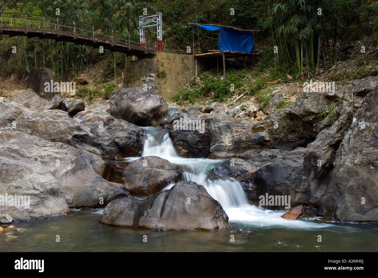Sapa landscape Waterfall - Vietnam Stock Photo - Alamy