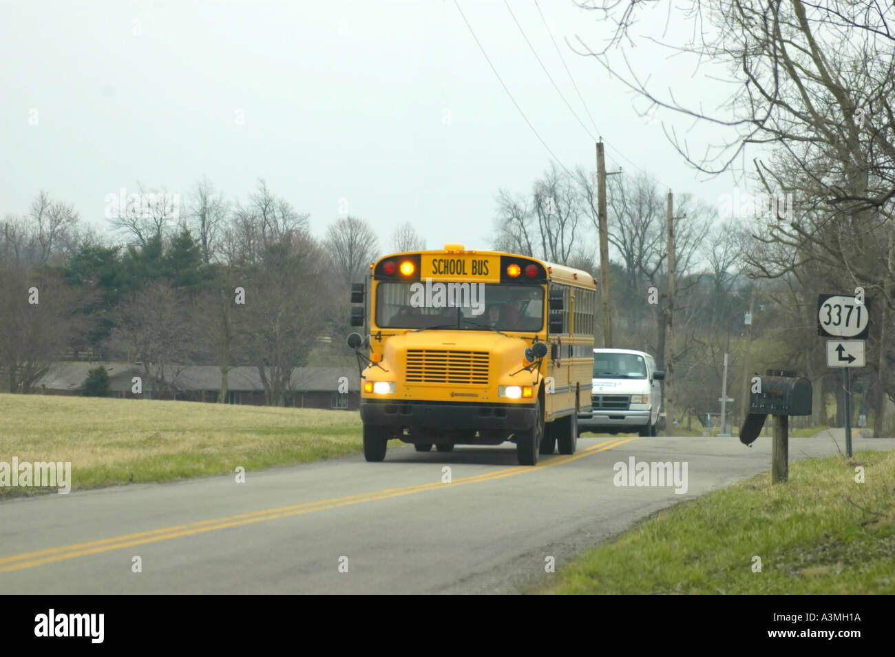 Yellow school bus Stock Photo - Alamy