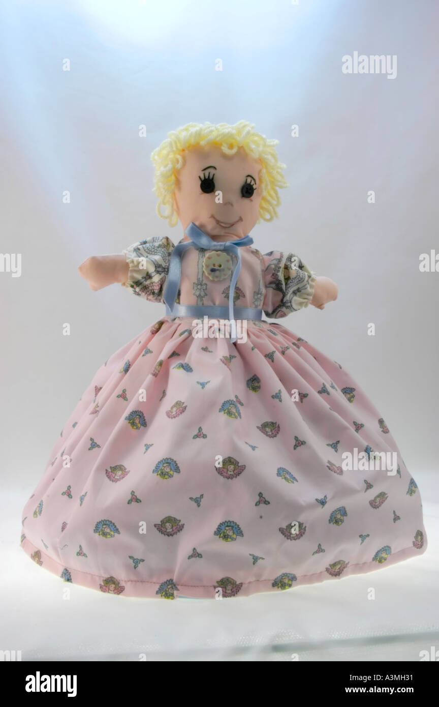 Happy faced woman cloth doll This is one side of two sided doll that ...