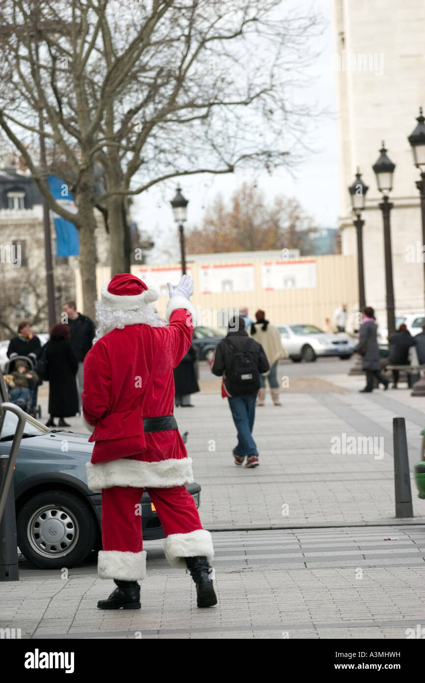 Christmas Man in Paris Stock Photo - Alamy