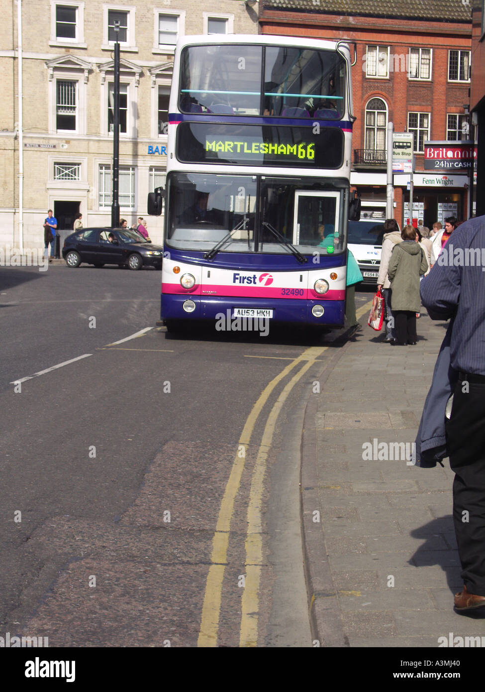 Bus passengers england hi-res stock photography and images - Alamy
