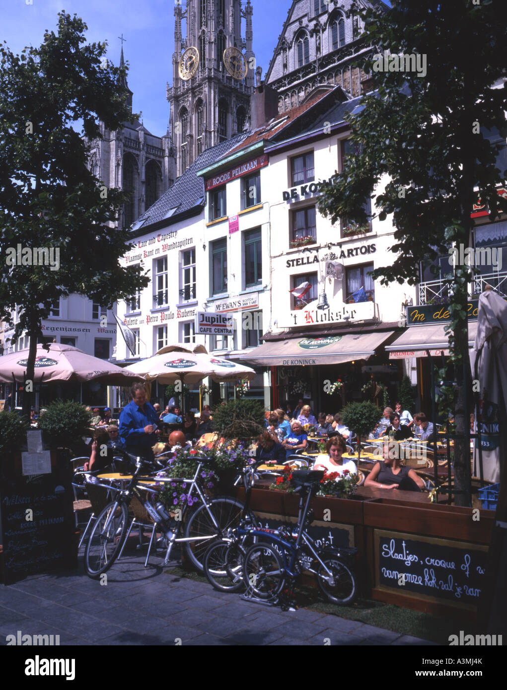 Groenplaats and Cathedral Antwerp Belgium Stock Photo - Alamy