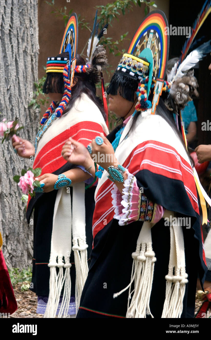 Zuni Pueblo Dancers preforming traditional dances at Bandelier National ...