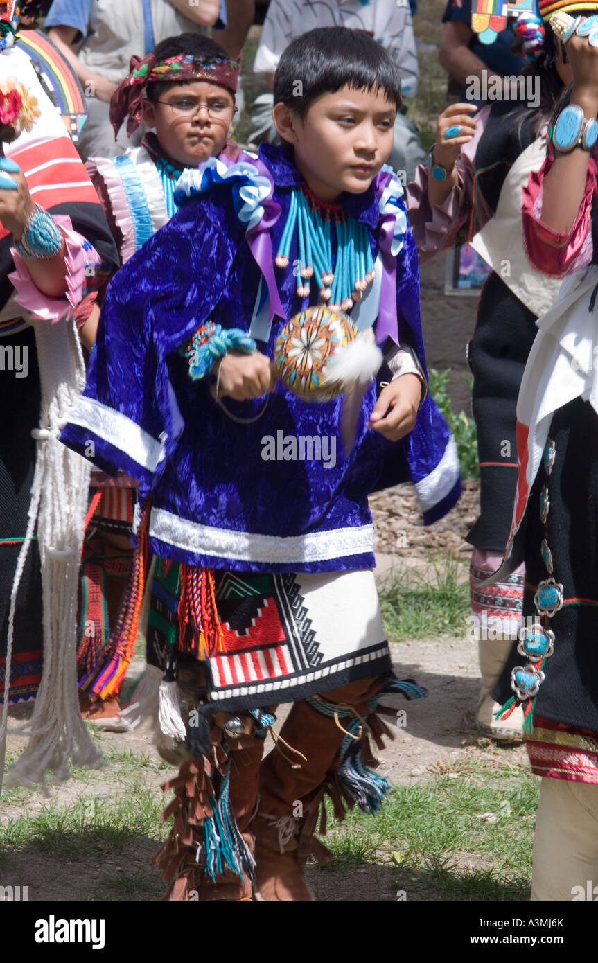 Zuni Pueblo Dancers preforming traditional dances at Bandelier National ...