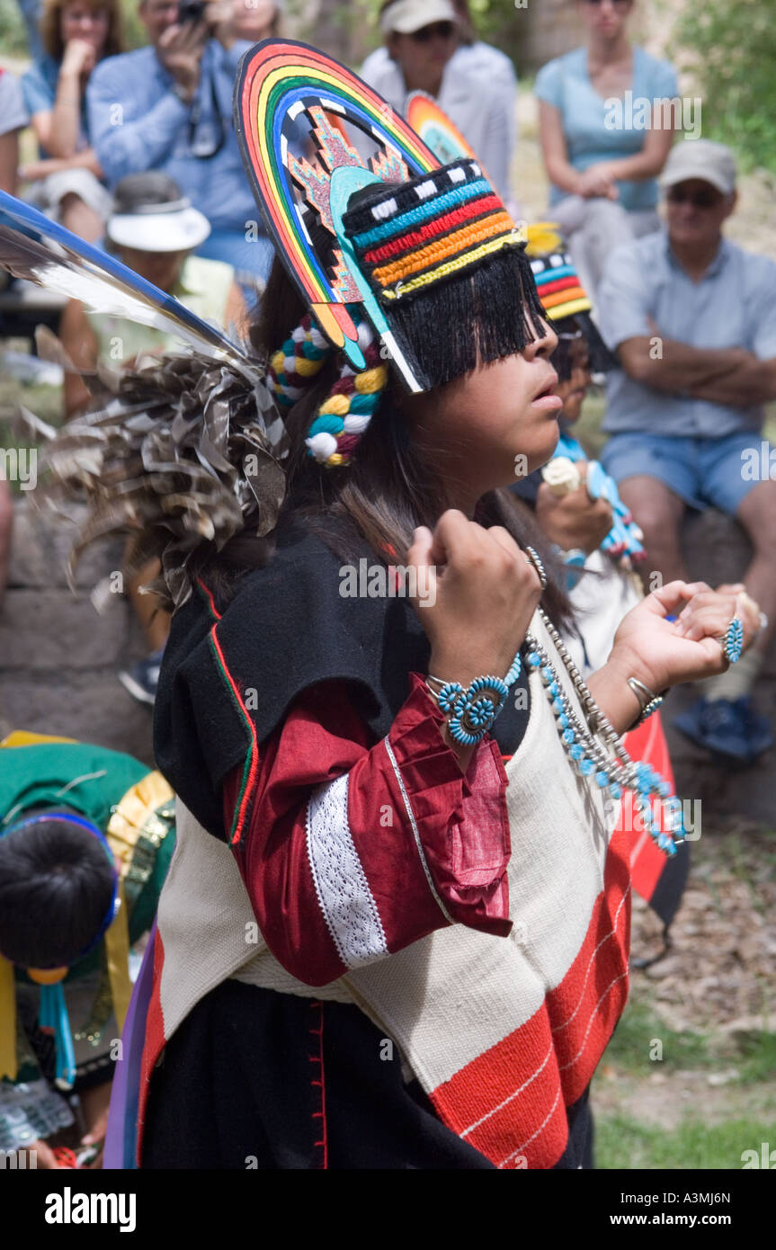 Zuni Pueblo Dancers preforming traditional dances at Bandelier National ...