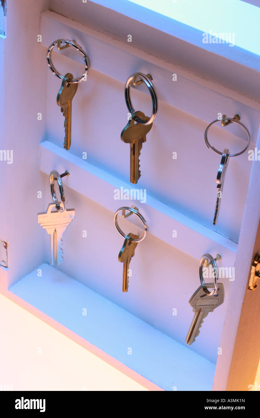 Keys Hanging in Locker Stock Photo - Alamy