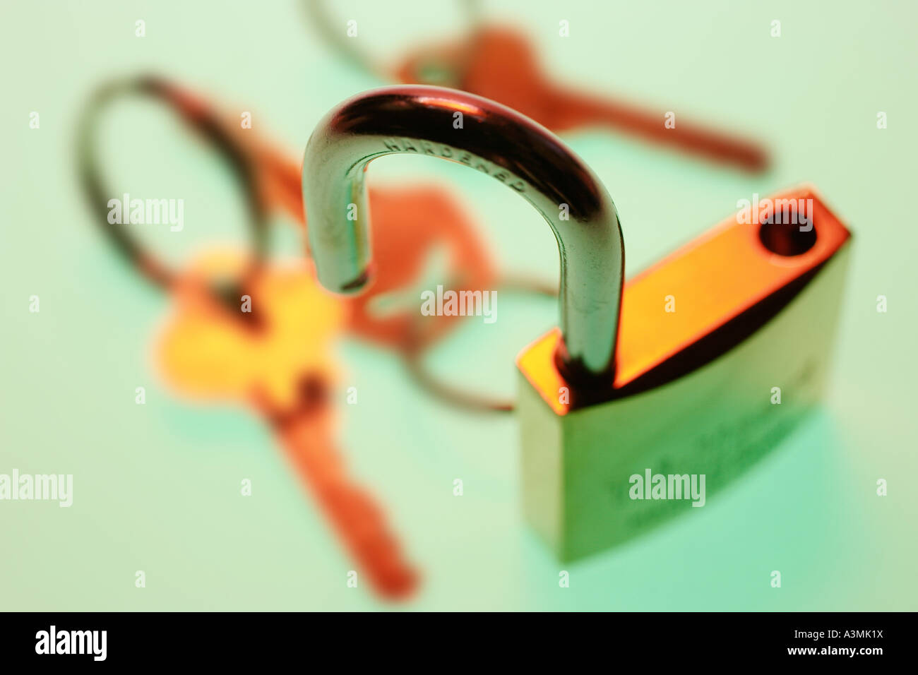 Padlock and Keys Stock Photo - Alamy