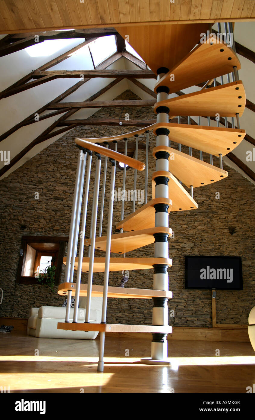 Timber stair case hi-res stock photography and images - Alamy