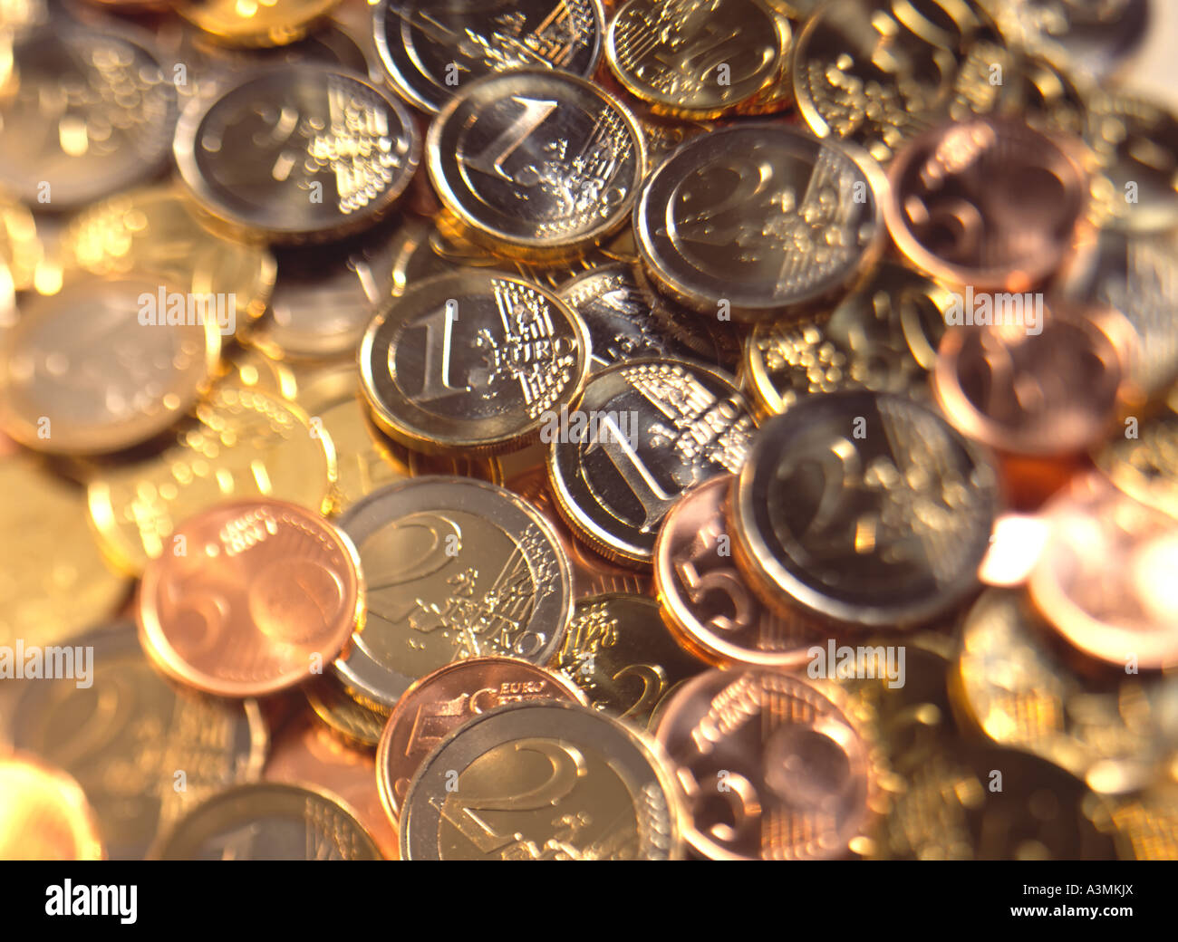 EURO AND CENT COINS Stock Photo - Alamy