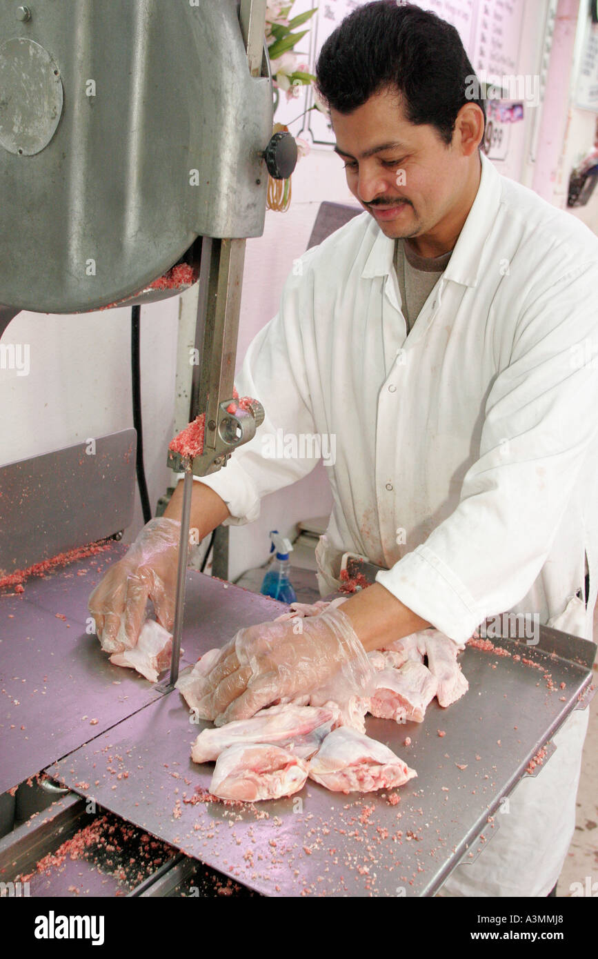 Miami Florida,Overtown,L & J Groceries,Hispanic man men male,butcher ...