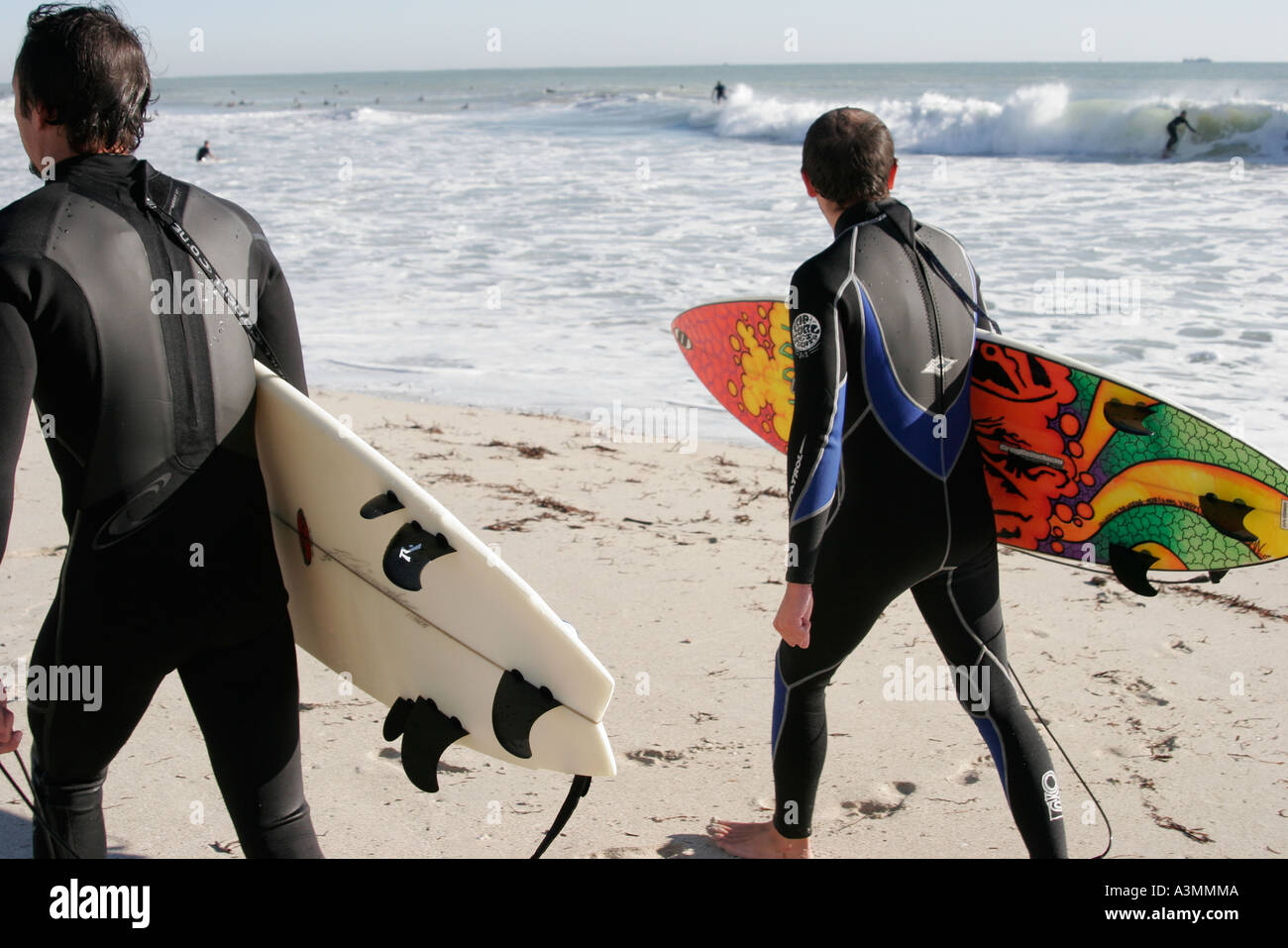 Miami Beach Florida,Atlantic shore,adult adults man men male,surfers ...