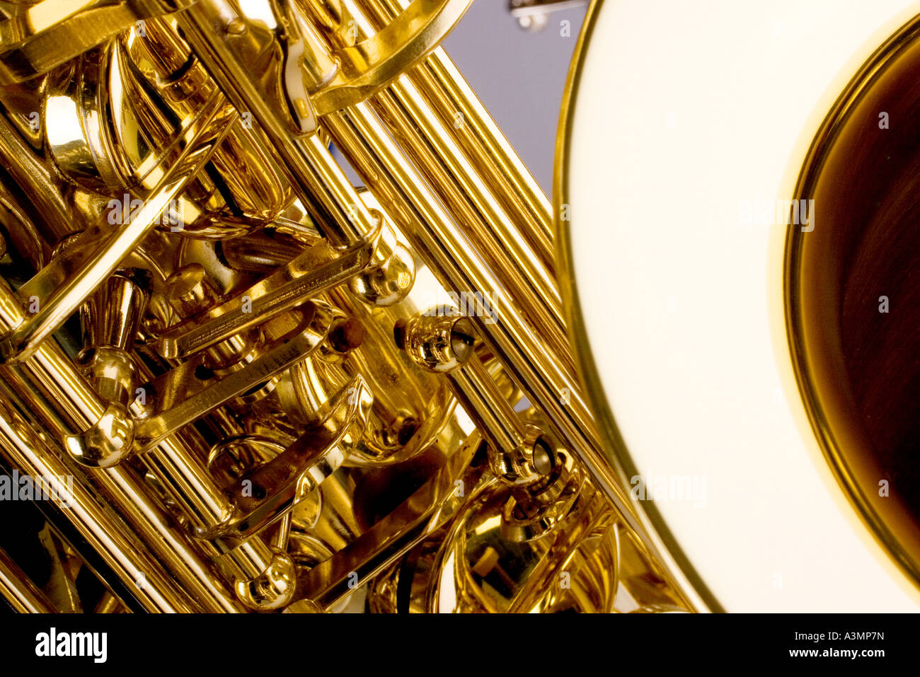 Golden saxophone close up Stock Photo - Alamy