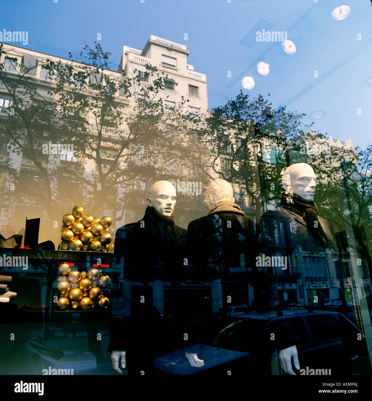 Reflection in shop window Stock Photo - Alamy