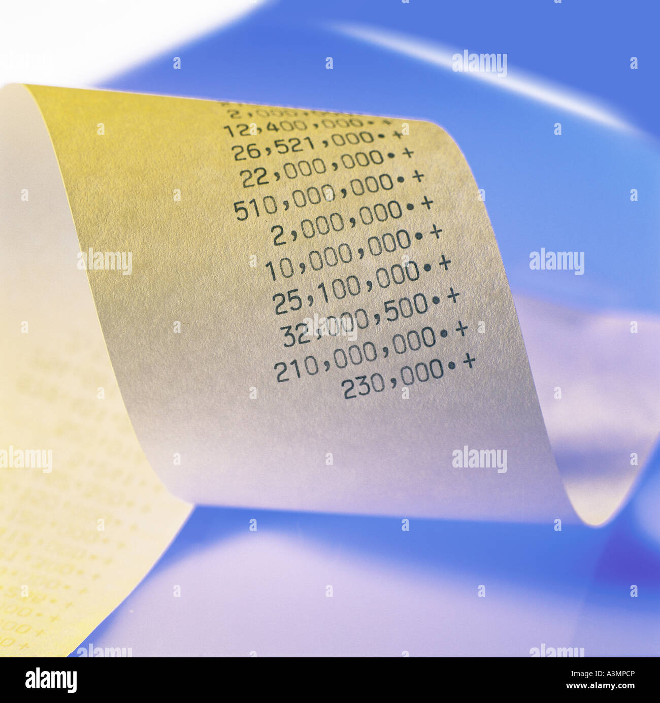 roll of calculator paper Stock Photo - Alamy