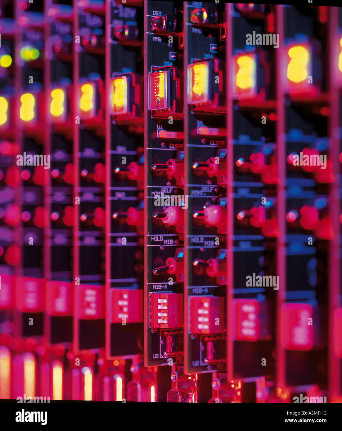 Close up of electrical circuit boards Stock Photo - Alamy