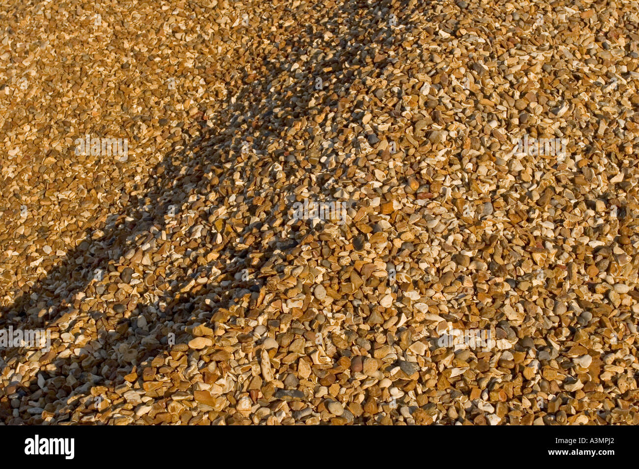 Stock pile of processed 20mm gravel or shingle after quarrying from ...