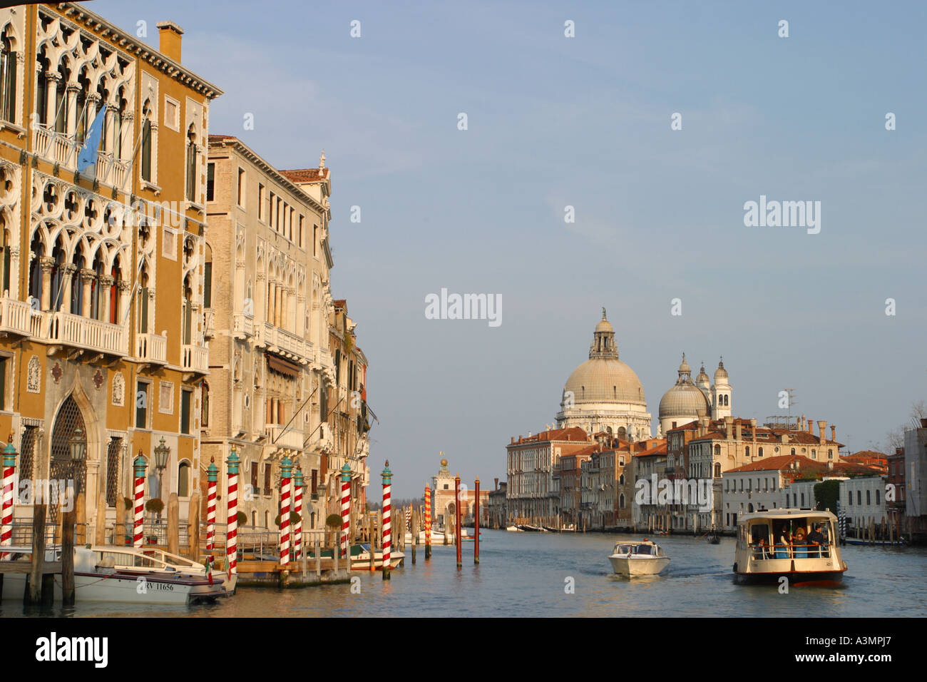 Venice Italy the Grand Canal and Salute della Marie church seen from ...