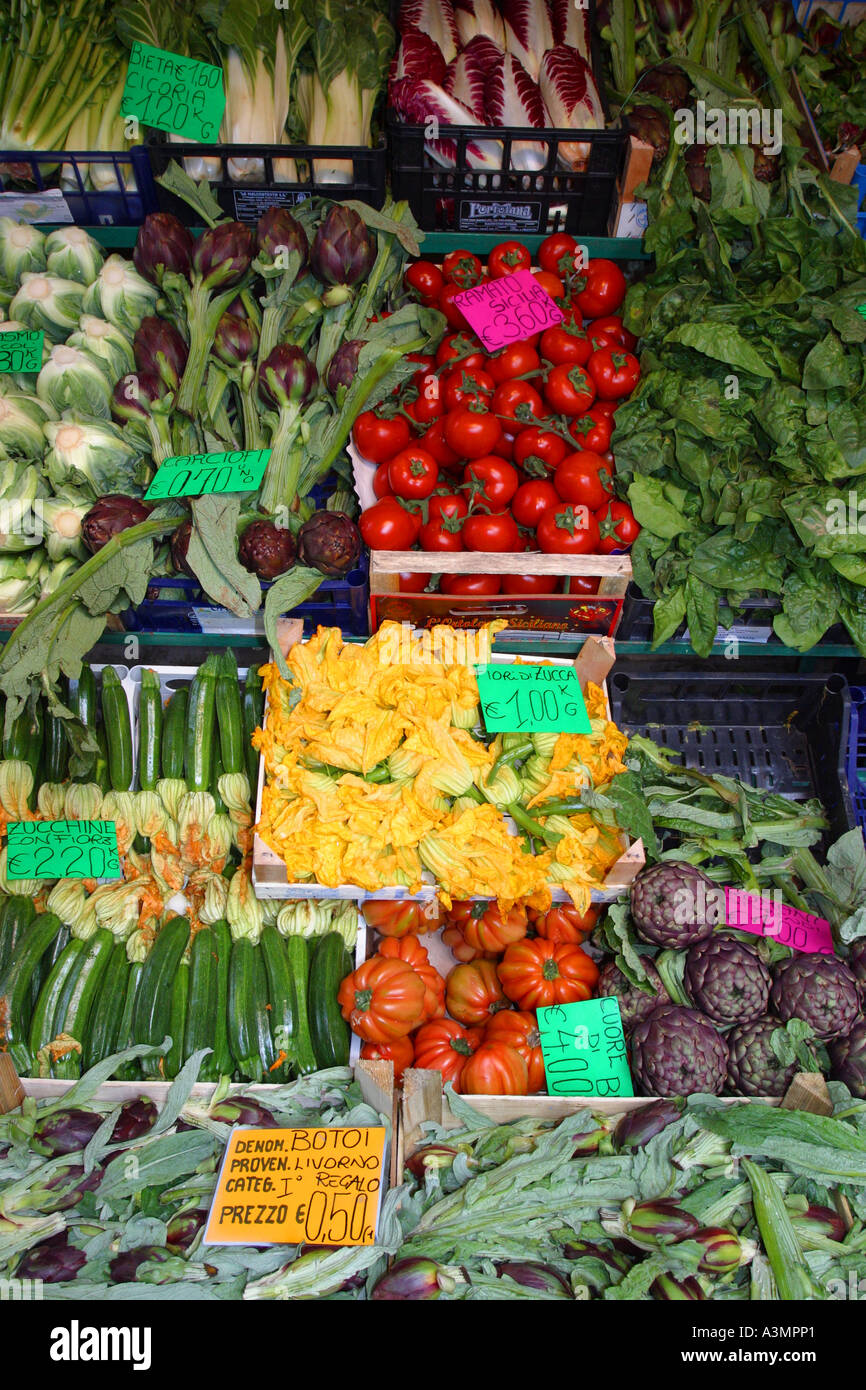 Venice Italy Fresh fruit and vegetable market stall in Castello ...