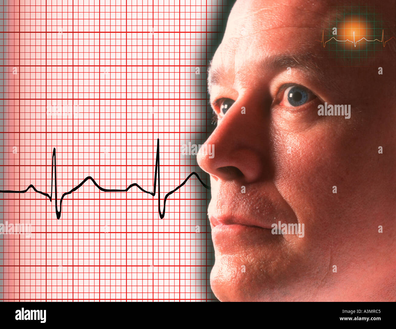concept image of doctor with Electrocardiogram background Stock Photo ...