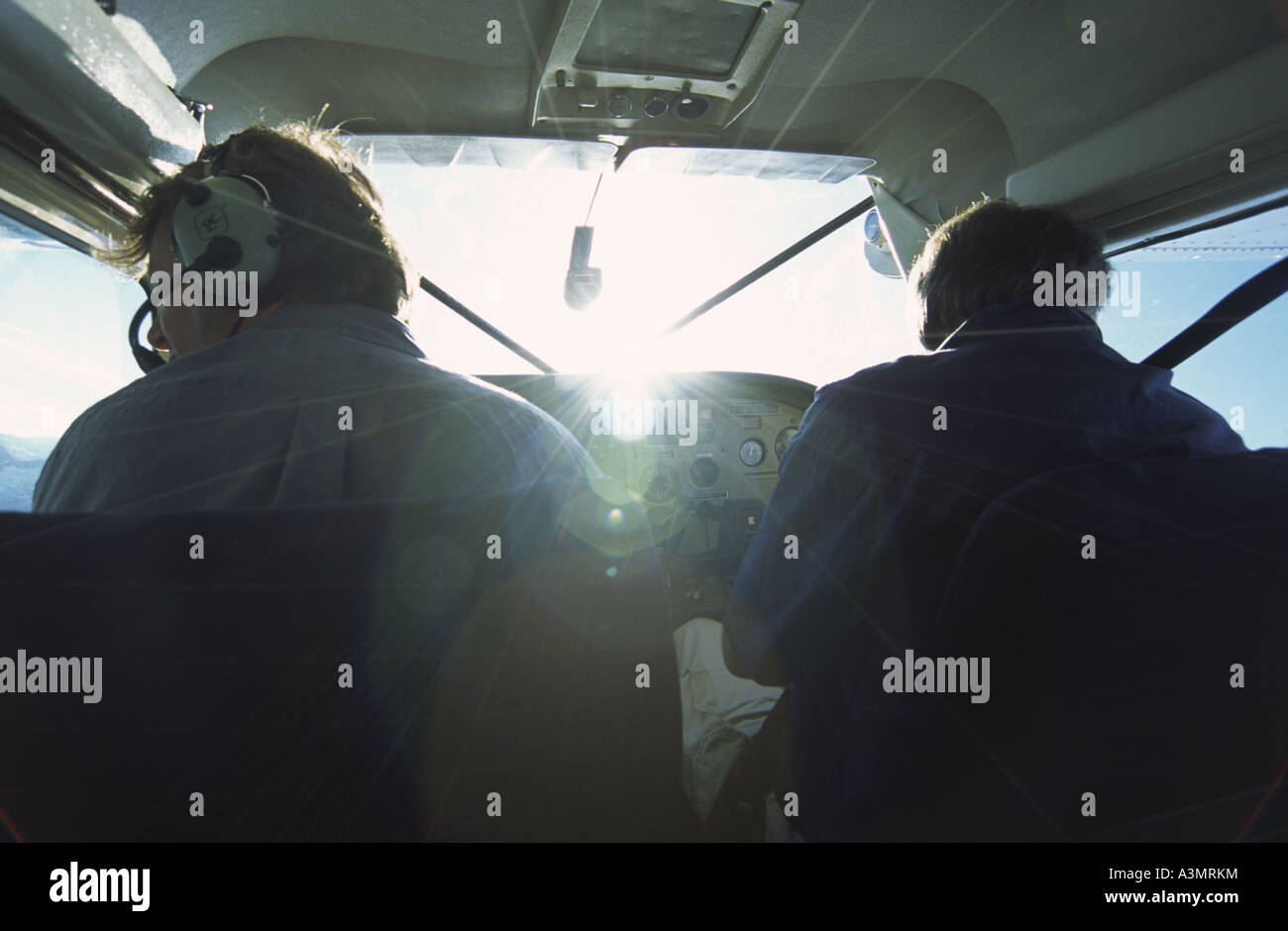 Pilot in a cesna seaplane over Sognefjord in Norway Stock Photo - Alamy
