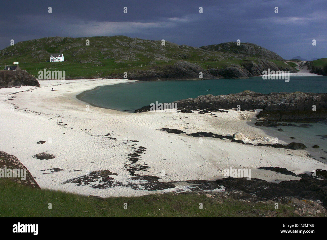 Beach at Clachtoll Sutherland Western Highlands of Scotland Stock Photo ...