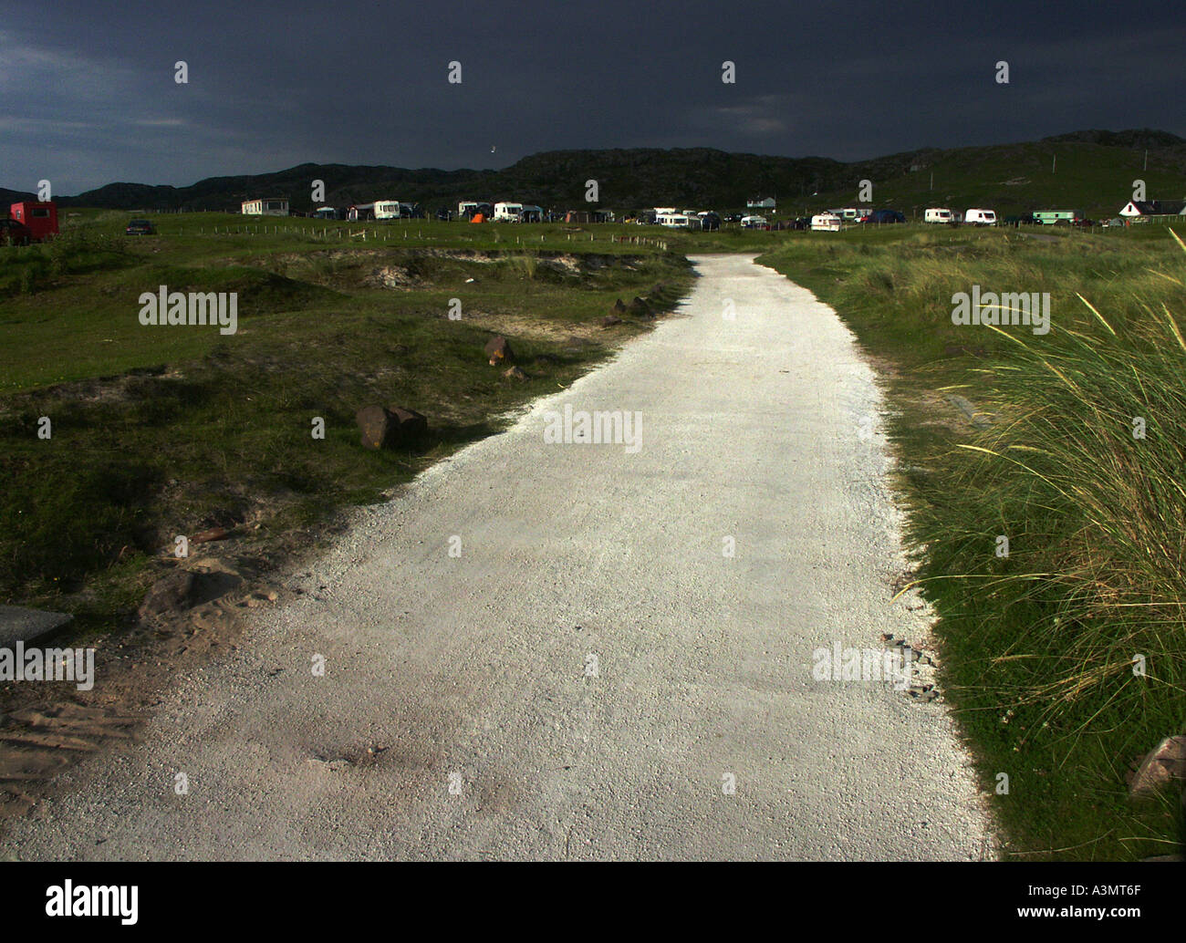 Clachtoll campsite Sutherland Western Highlands of Scotland Stock Photo ...