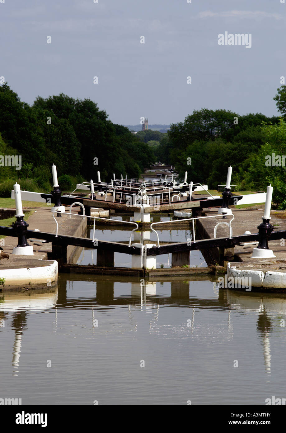 Looking down the Hatton Flight of Locks on the Grand Union Canal Hatton ...