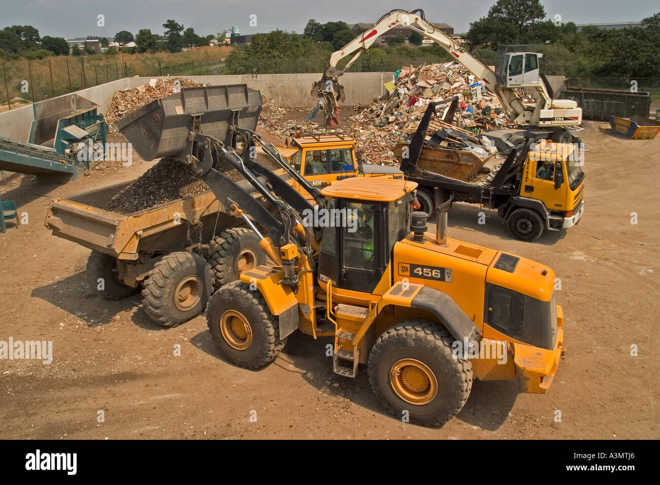 Building skip materials recovery facility Stock Photo - Alamy
