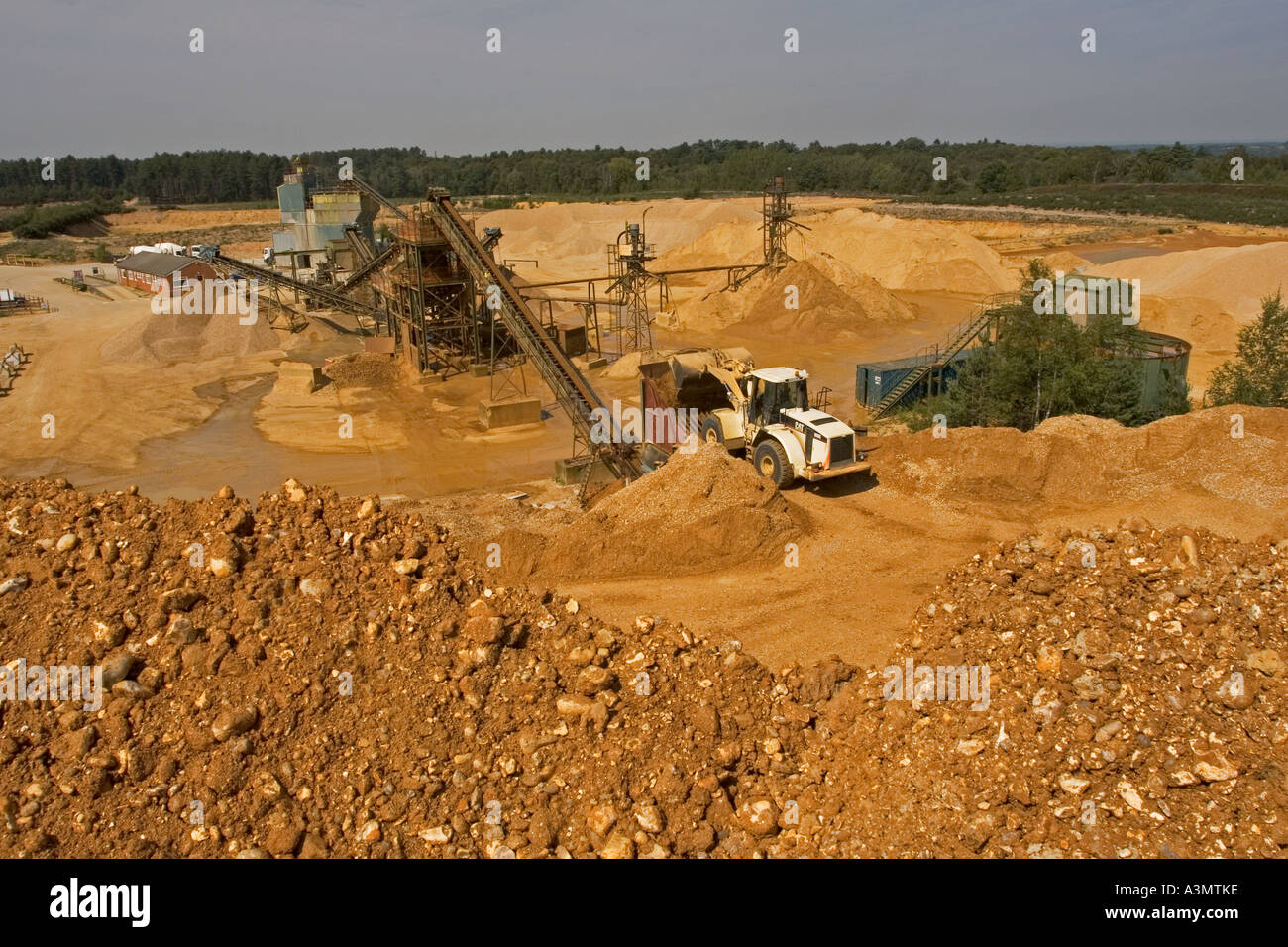 Rock fragments size by screening for types of building gravel hi-res ...