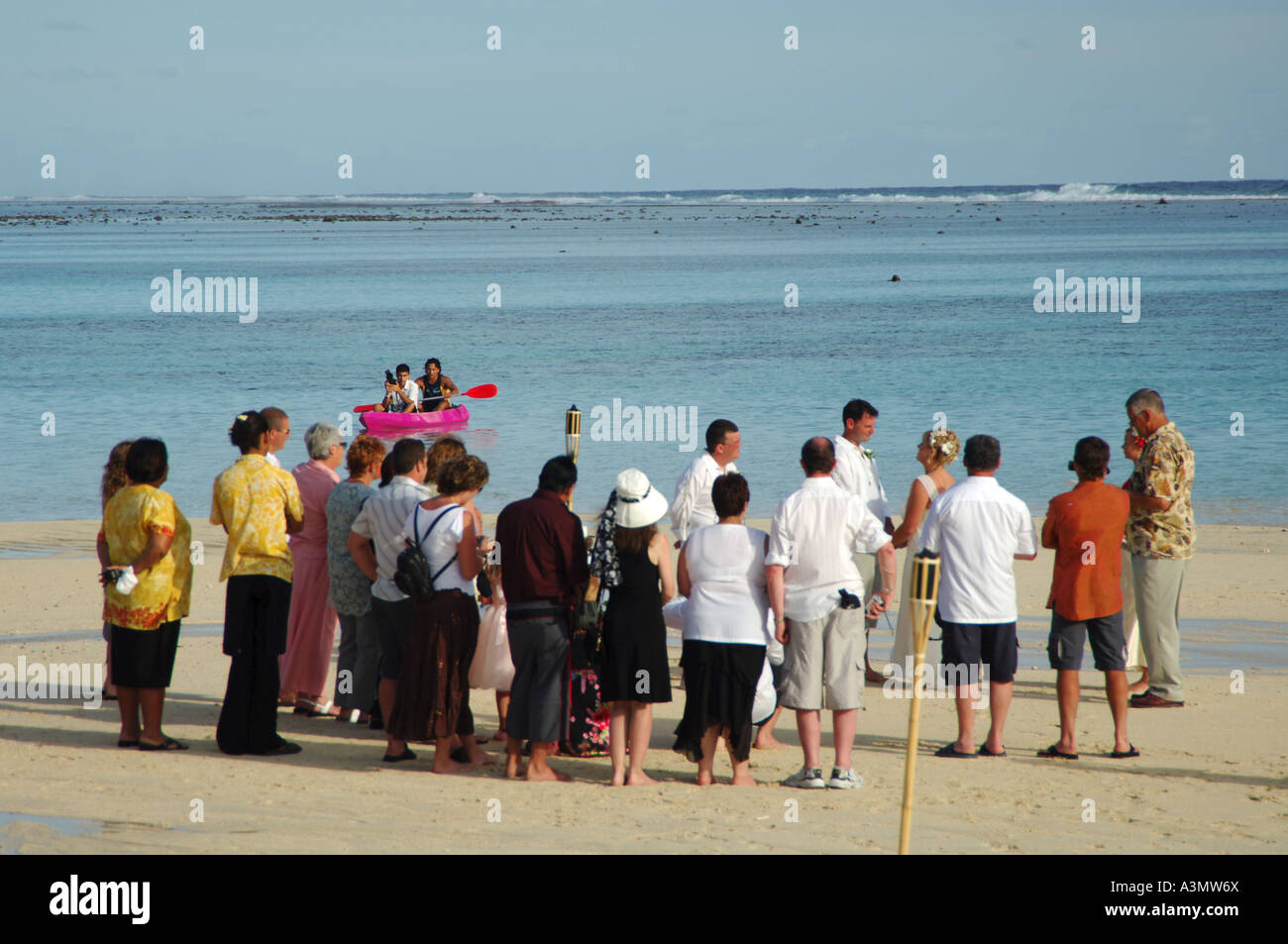 Wedding on the beach on Rarotonga Cook Islands Stock Photo - Alamy