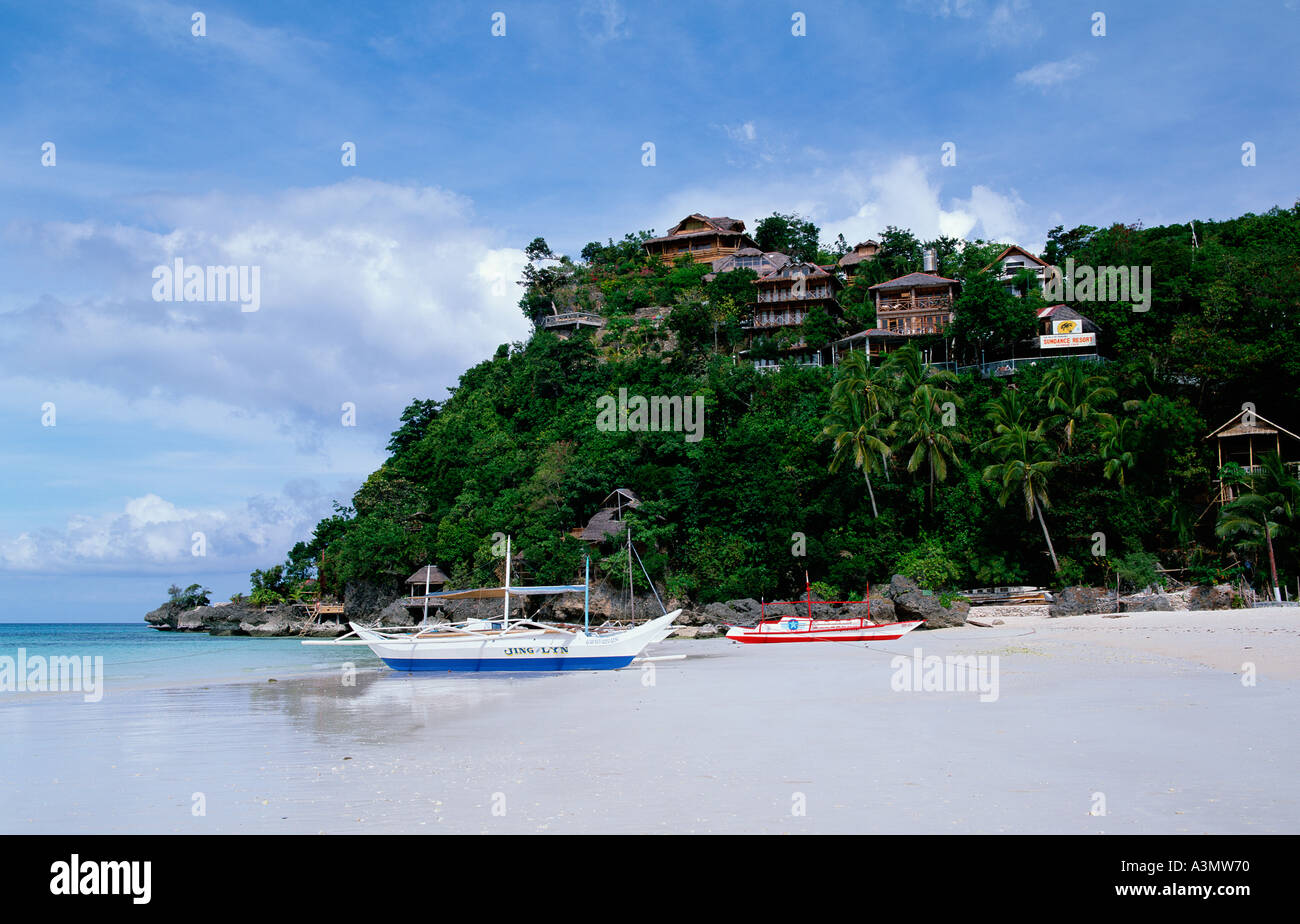 Diniwid Beach at the northern end of Boracay Island Panay Philippines ...