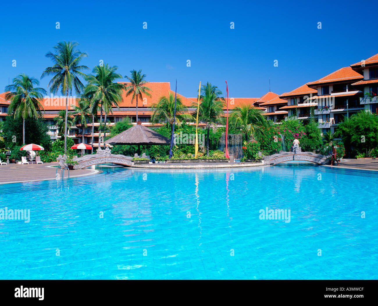 A luxury resort the Nusa Indah Hotel Nusa Dua Bali Indonesia Stock ...