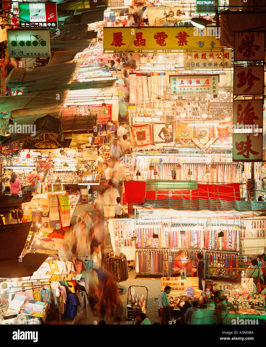 Crowded bustling lively chinese street market hi-res stock photography ...