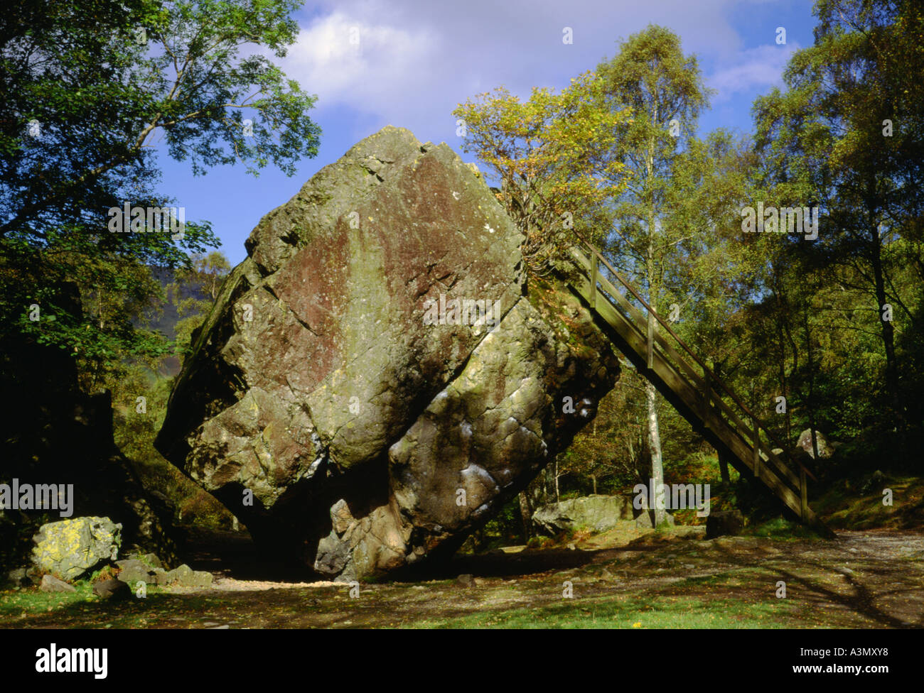 Bowder Stone Tourist attraction in Borrowdale within the Lake District ...