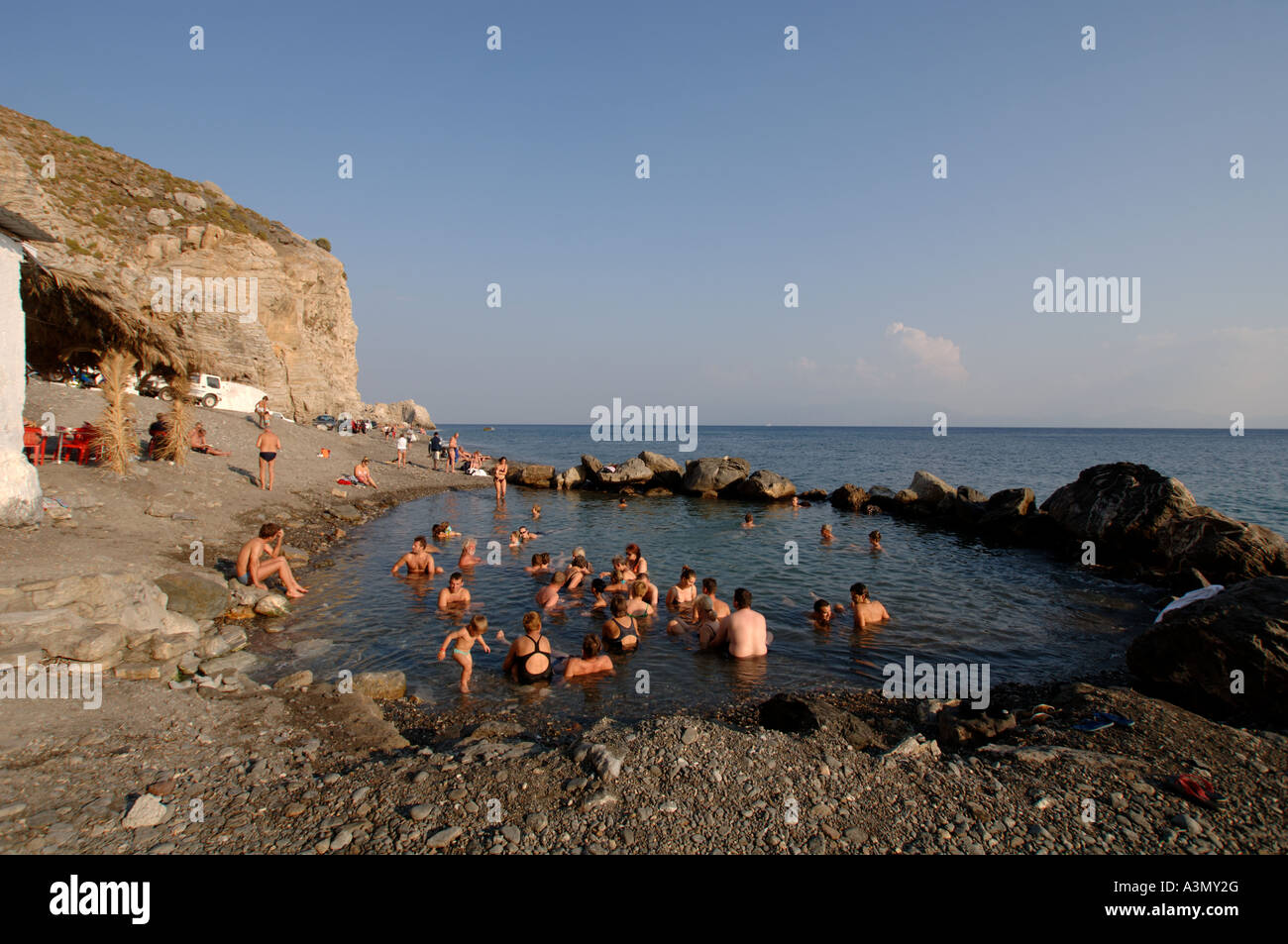 Thermal springs on the island of Kos. Greece Stock Photo - Alamy