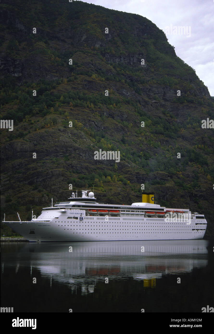 Cruise ship at Voss in Norway in a fjord Stock Photo - Alamy